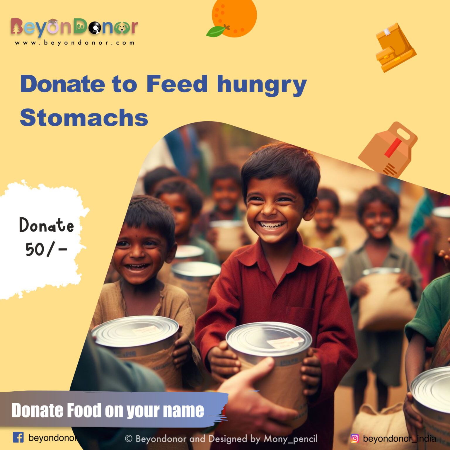 Donate Food to poor people - Beyondonor