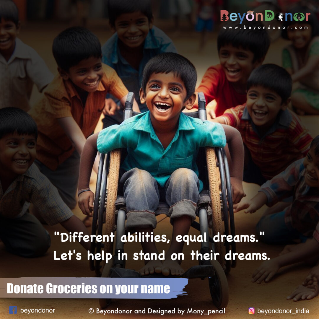 Support Physically challenged people with food - Beyondonor